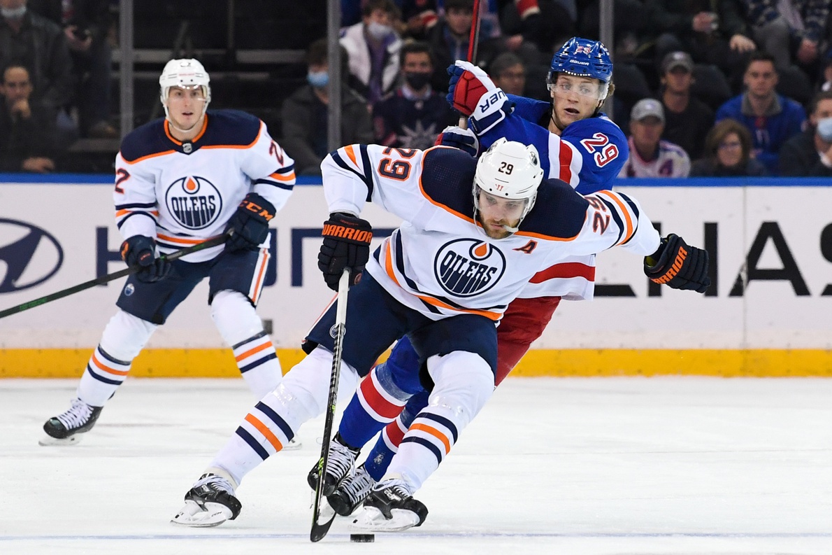 Leon Draisaitl claims knocking away Jacob Trouba stick was self defense